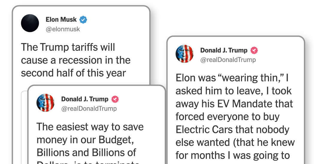 Timeline of Elon Musk and Trump’s Fight, With Key Posts and Statements ...