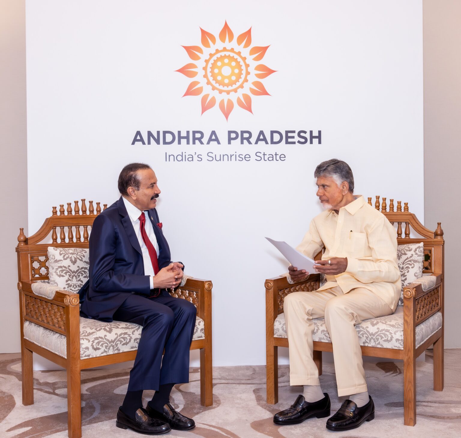 Dr. Azad Moopen and Ms. Alisha Moopen meet Andhra Pradesh Chief ...