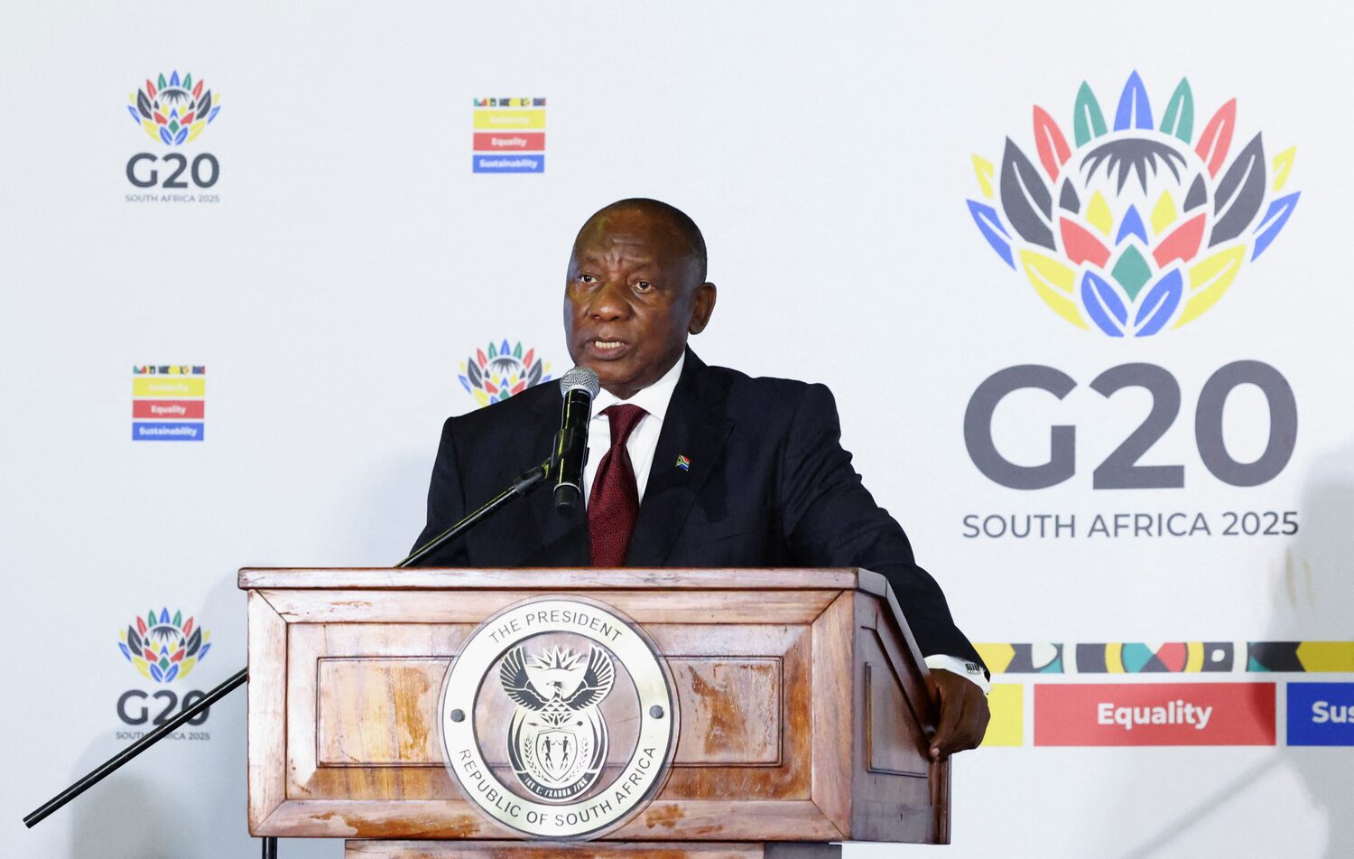 South Africa to hand G20 chair to empty seat – CONVEN.ORG | HOME