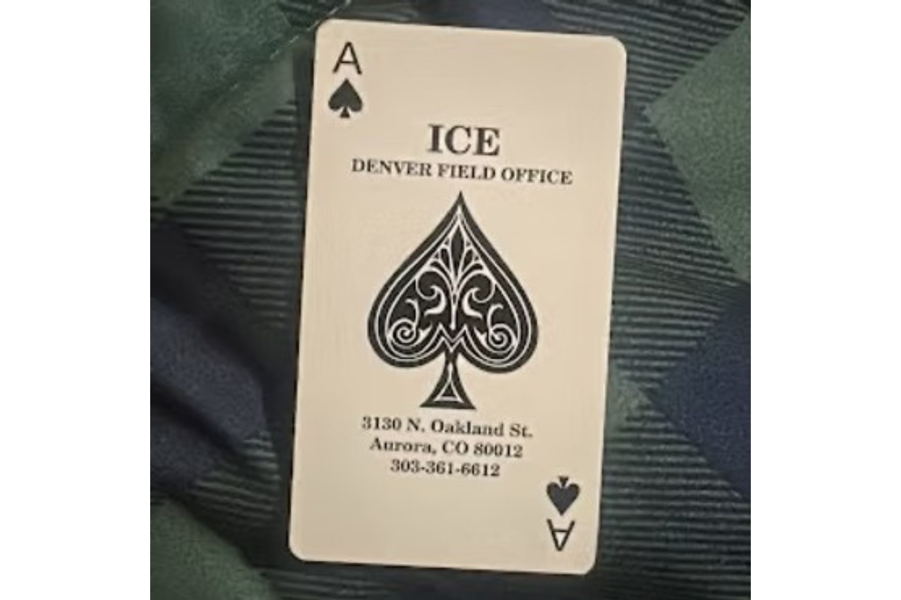 ICE agents leave Ace of Spades ‘death cards’ on detained immigrants ...