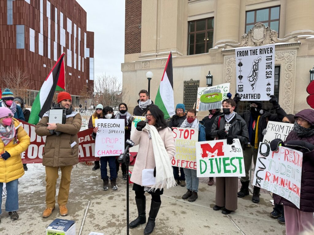 Tlaib calls out ‘ridiculous’ University of Michigan response to pro ...